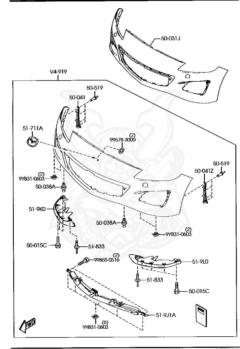 F197519K1B - Mazda - Front Air Dam Skirt (c) - Nengun Performance
