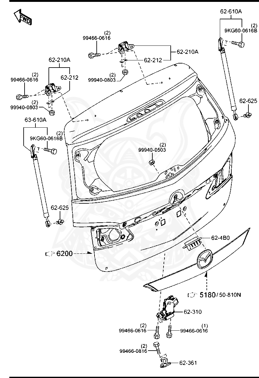 999400503 - Mazda - Flange Nut - Nengun Performance
