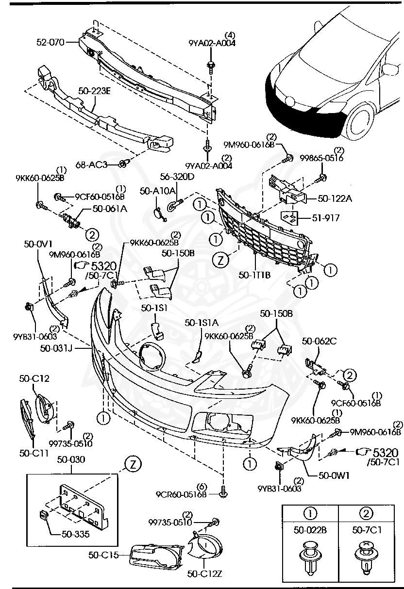 GD7A50EA1 - Mazda - Fastener - Nengun Performance