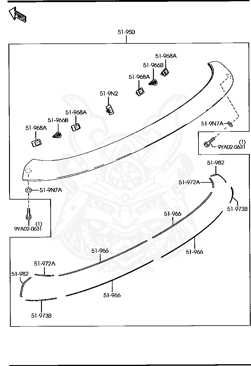 C27551960A 12 - Mazda - Rear Spoiler, 35j 35j - Nengun Performance