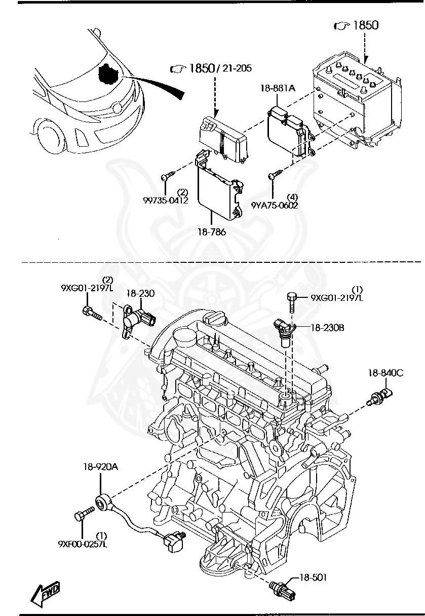 997350412 - Mazda - Tapping Screw - Nengun Performance