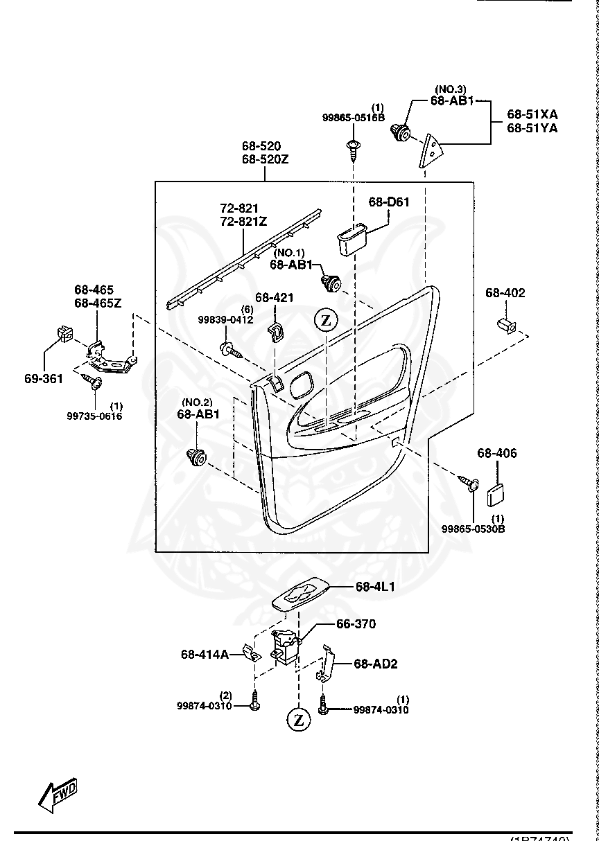B31669361 - Mazda - Screw Grommet - Nengun Performance