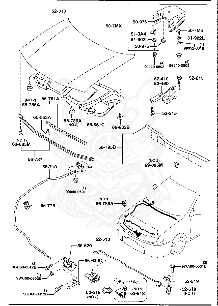 999400503 - Mazda - Flange Nut - Nengun Performance