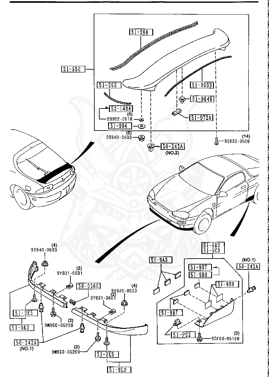999400503 - Mazda - Flange Nut - Nengun Performance