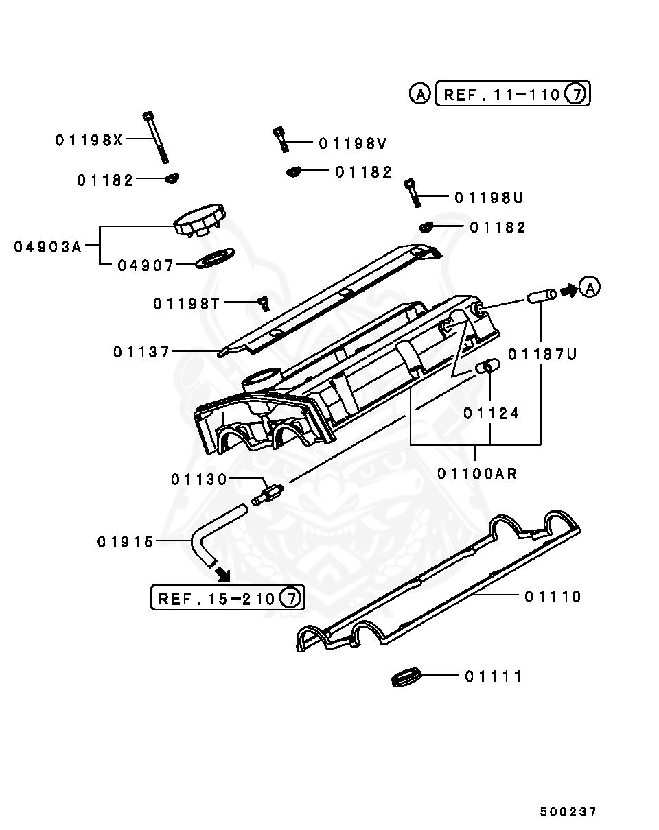 MD103148 - Mitsubishi - Gasket, Eng Oil Filler Cap - Nengun Performance
