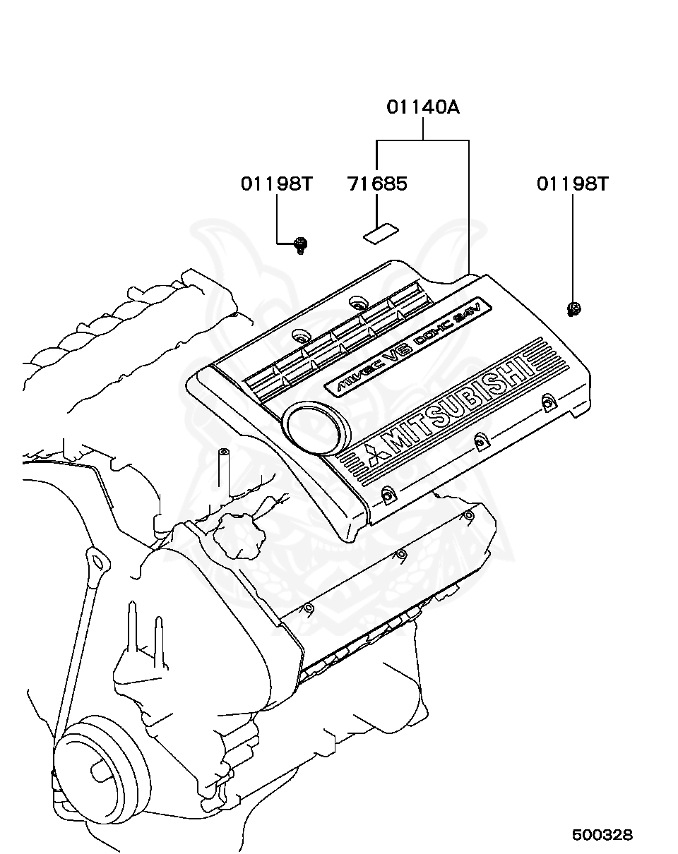 MD318212 - Mitsubishi - Bolt, Rocker Cover - Nengun Performance