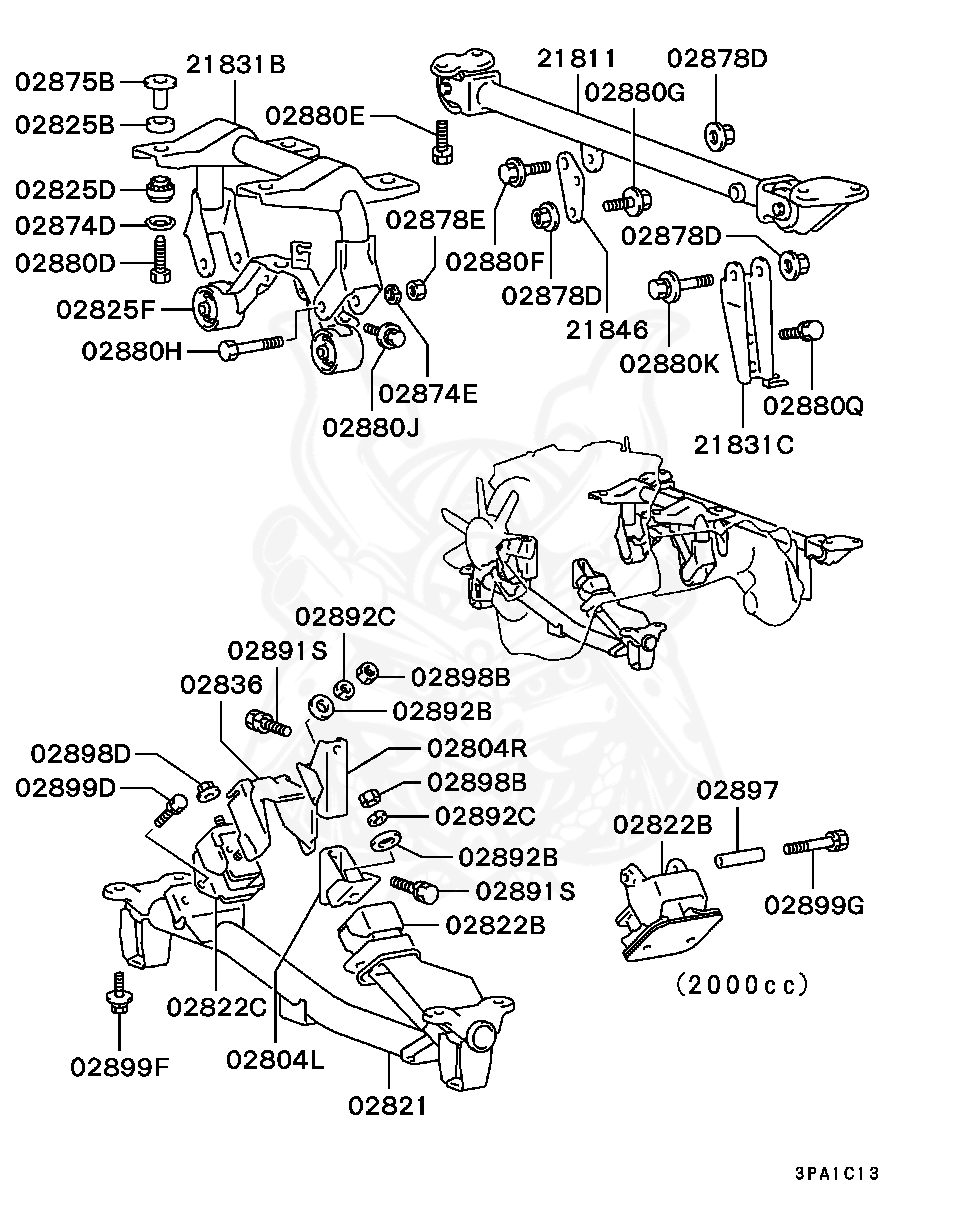 MF430007 - Mitsubishi - Nut, Rr Susp Spring - Nengun Performance