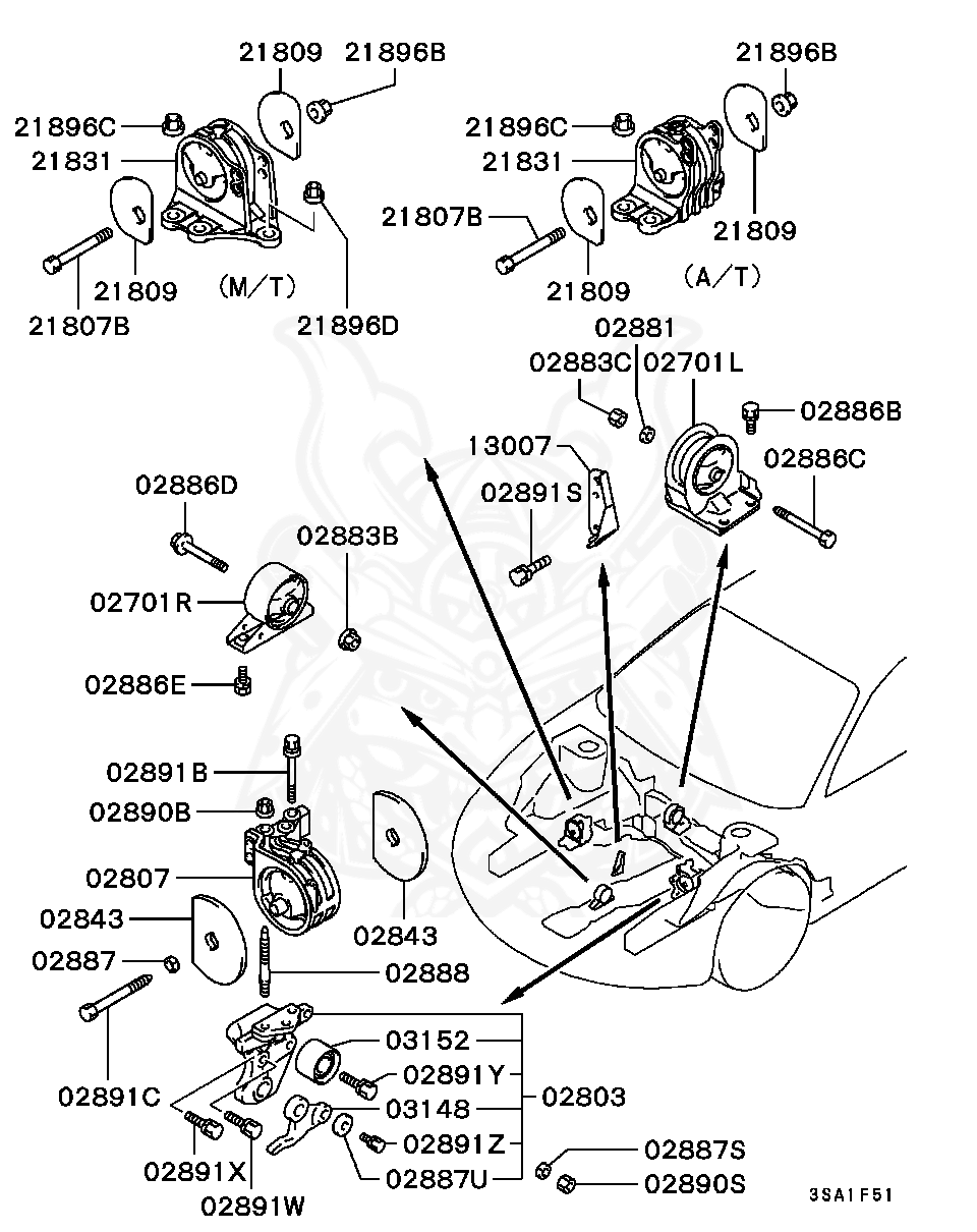 MF241251 - Mitsubishi - Bolt, T / M Connecting - Nengun Performance