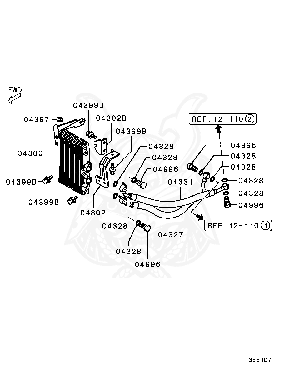 MR464544 - Mitsubishi - Oil Cooler, Eng - Nengun Performance