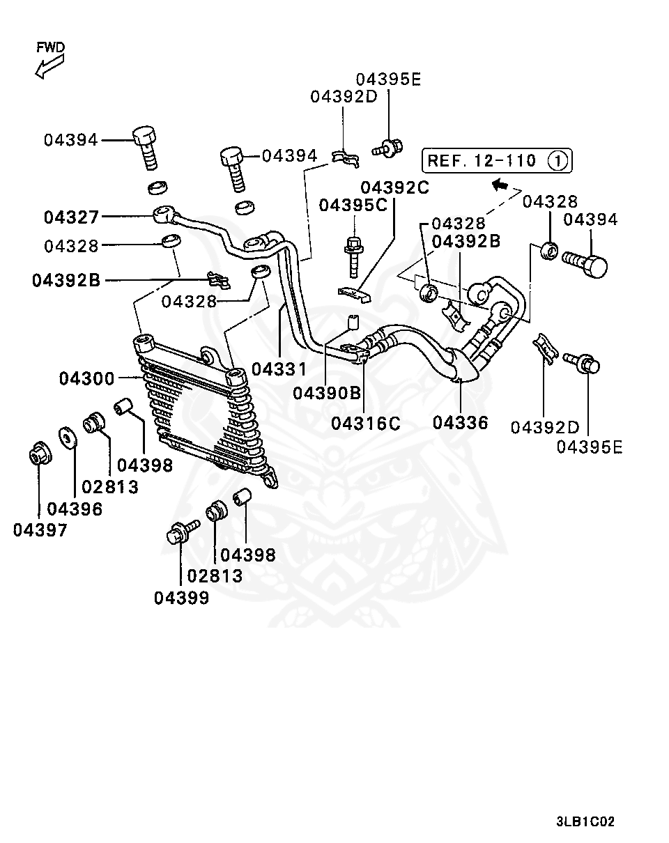 MB033054 - Mitsubishi - Gasket, Eng Oil Cooler Tube - Nengun Performance