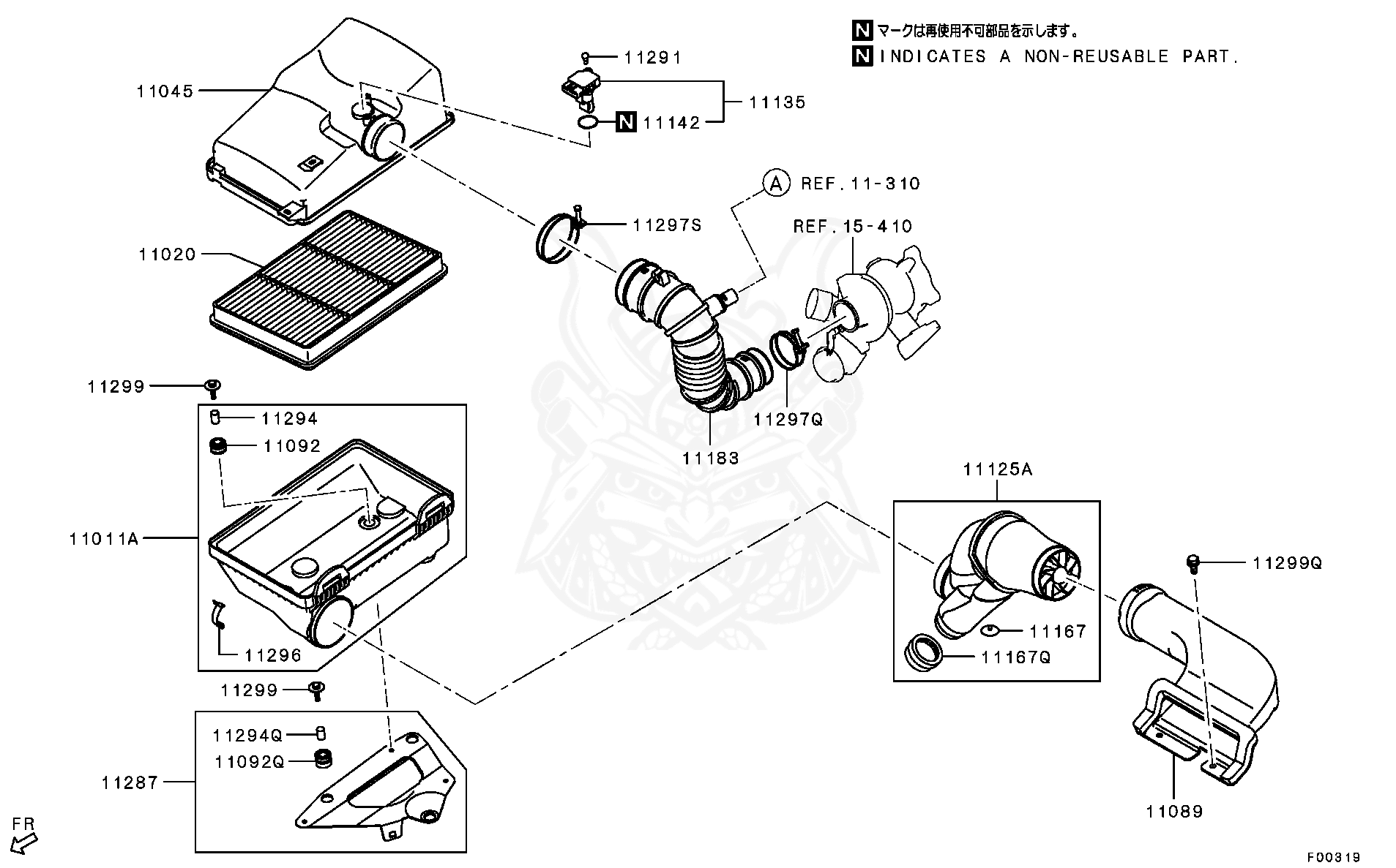 1525A016 - Mitsubishi - Sensor, Air Cleaner Air Flow - Nengun Performance