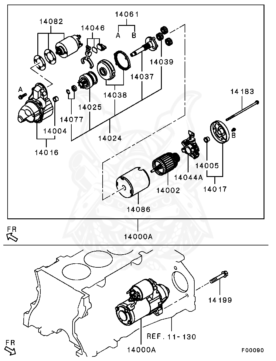 1810A011 - Mitsubishi - Starter Assy - Nengun Performance