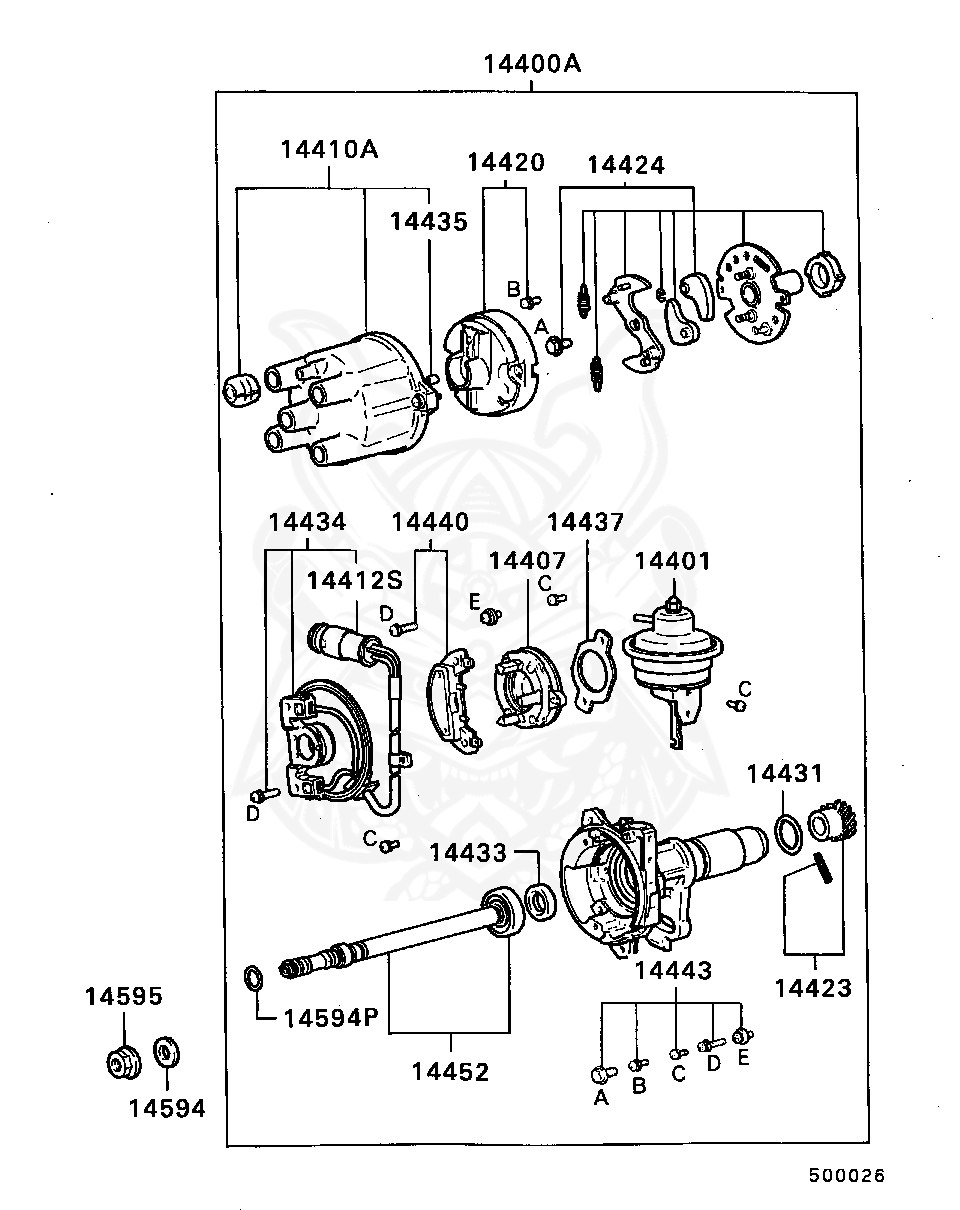MF434104 - Mitsubishi - Nut, Gearshift Link - Nengun Performance