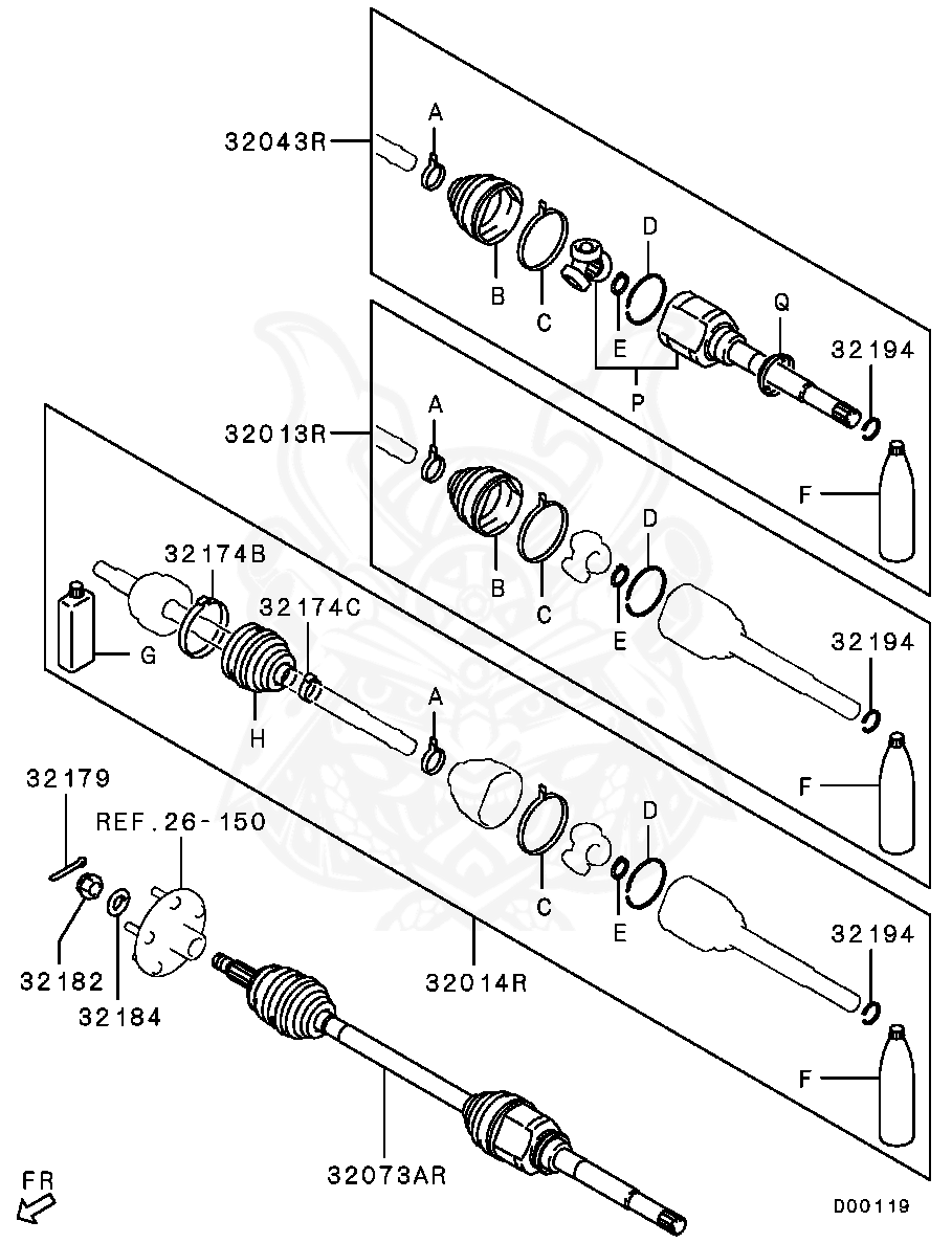 MF472085 - Mitsubishi - Pin, Fr Axle - Nengun Performance