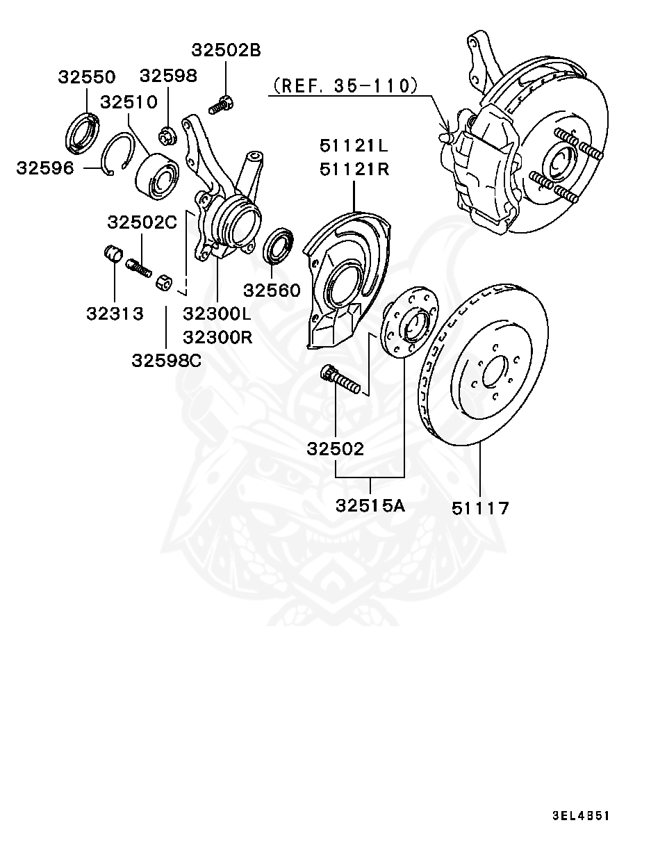 MB911495 - Mitsubishi - Bolt, Fr Wheel Hub - Nengun Performance