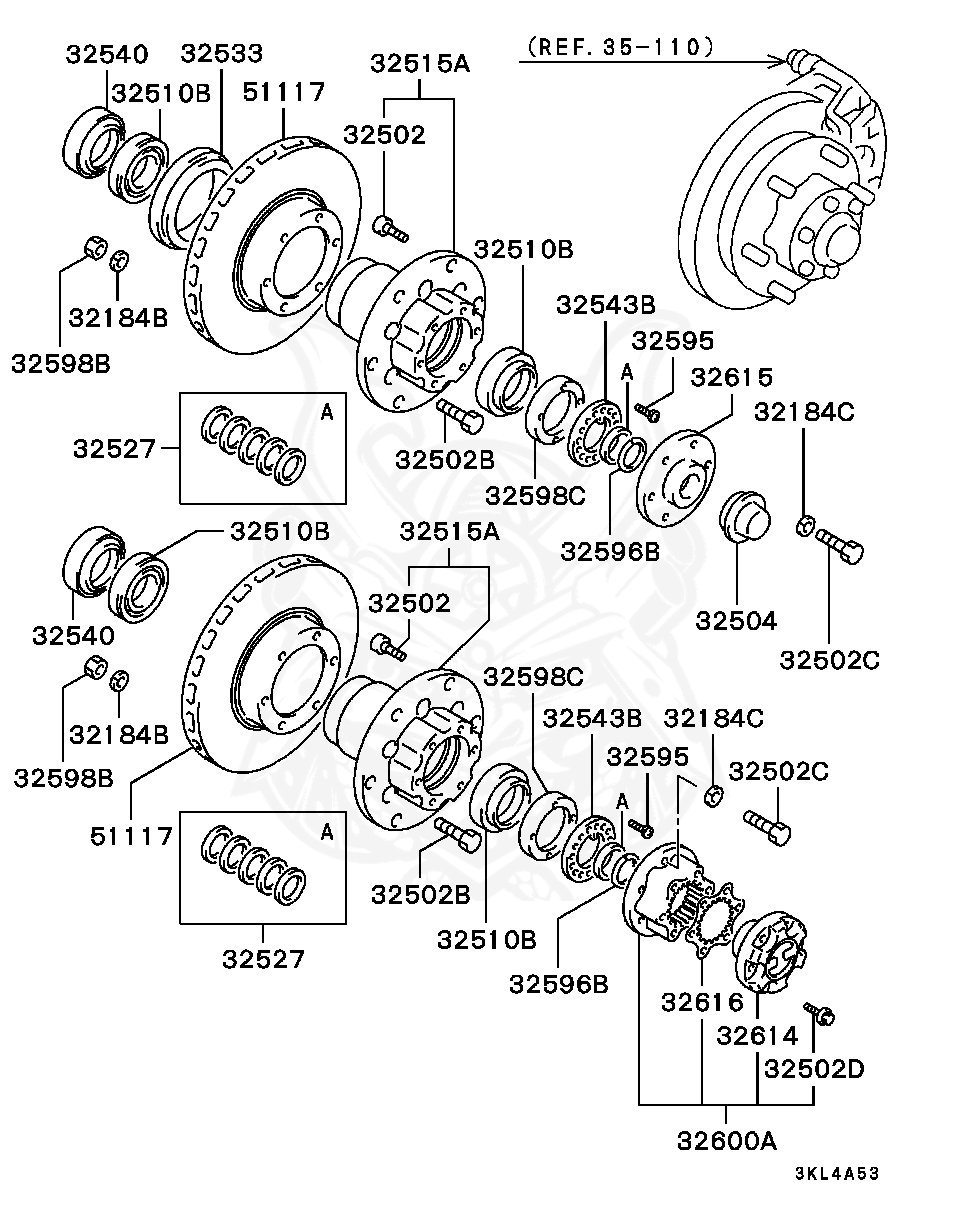 MF430122 - Mitsubishi - Nut, Rr Susp Upr Arm - Nengun Performance