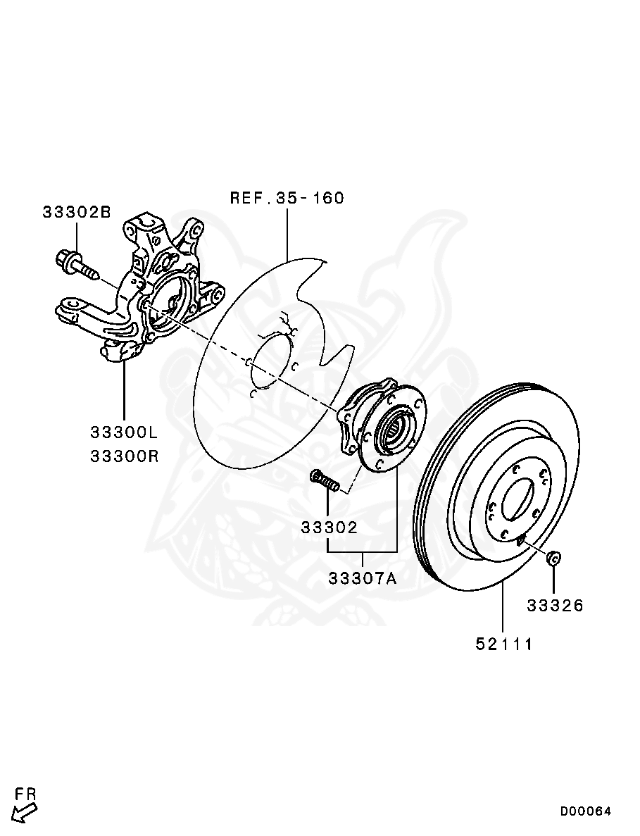 MB911495 - Mitsubishi - Bolt, Fr Wheel Hub - Nengun Performance