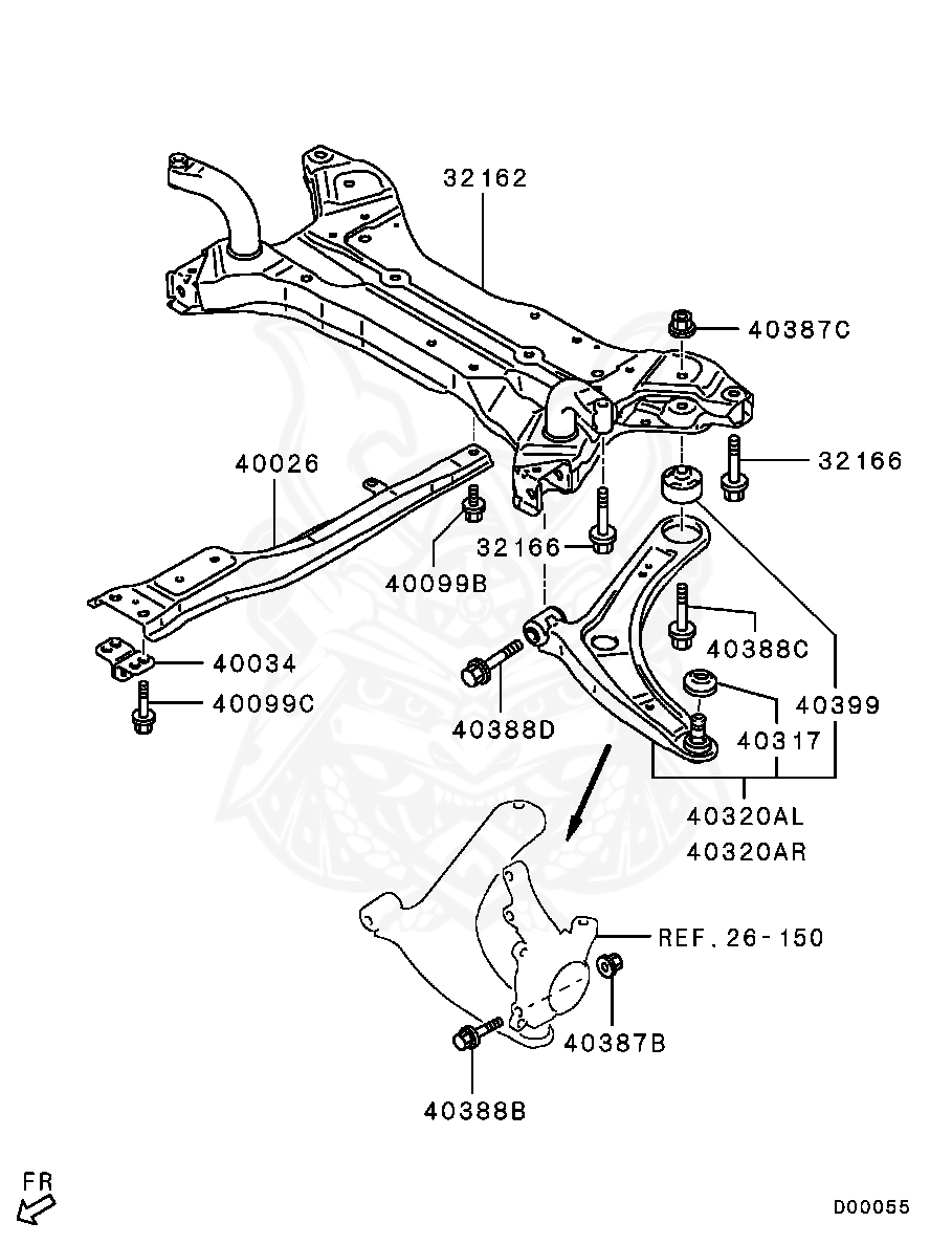 4013A427 - Mitsubishi - Arm Assy, Fr Susp, Lwr Lh - Nengun Performance