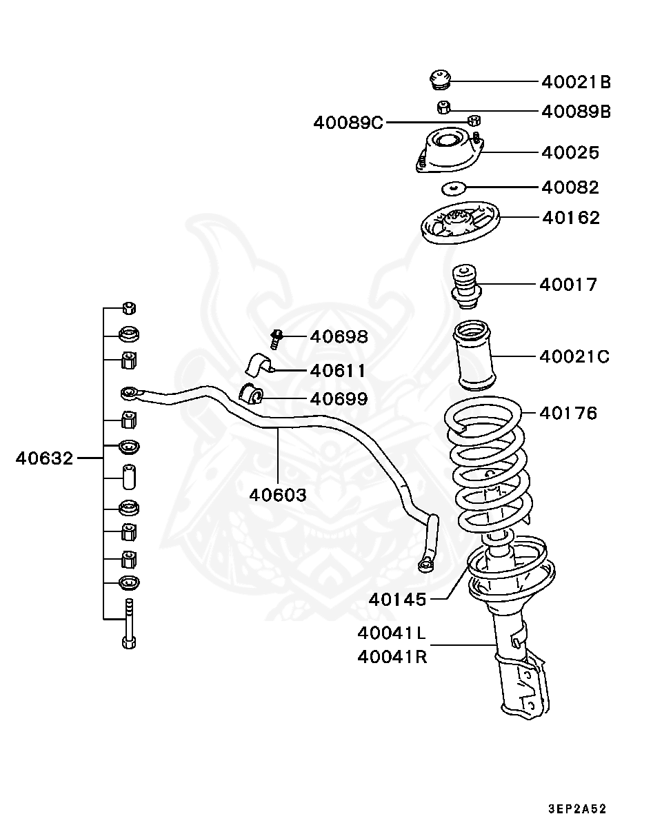 MF434105 - Mitsubishi - Nut Front Suspension Strut - Nengun Performance