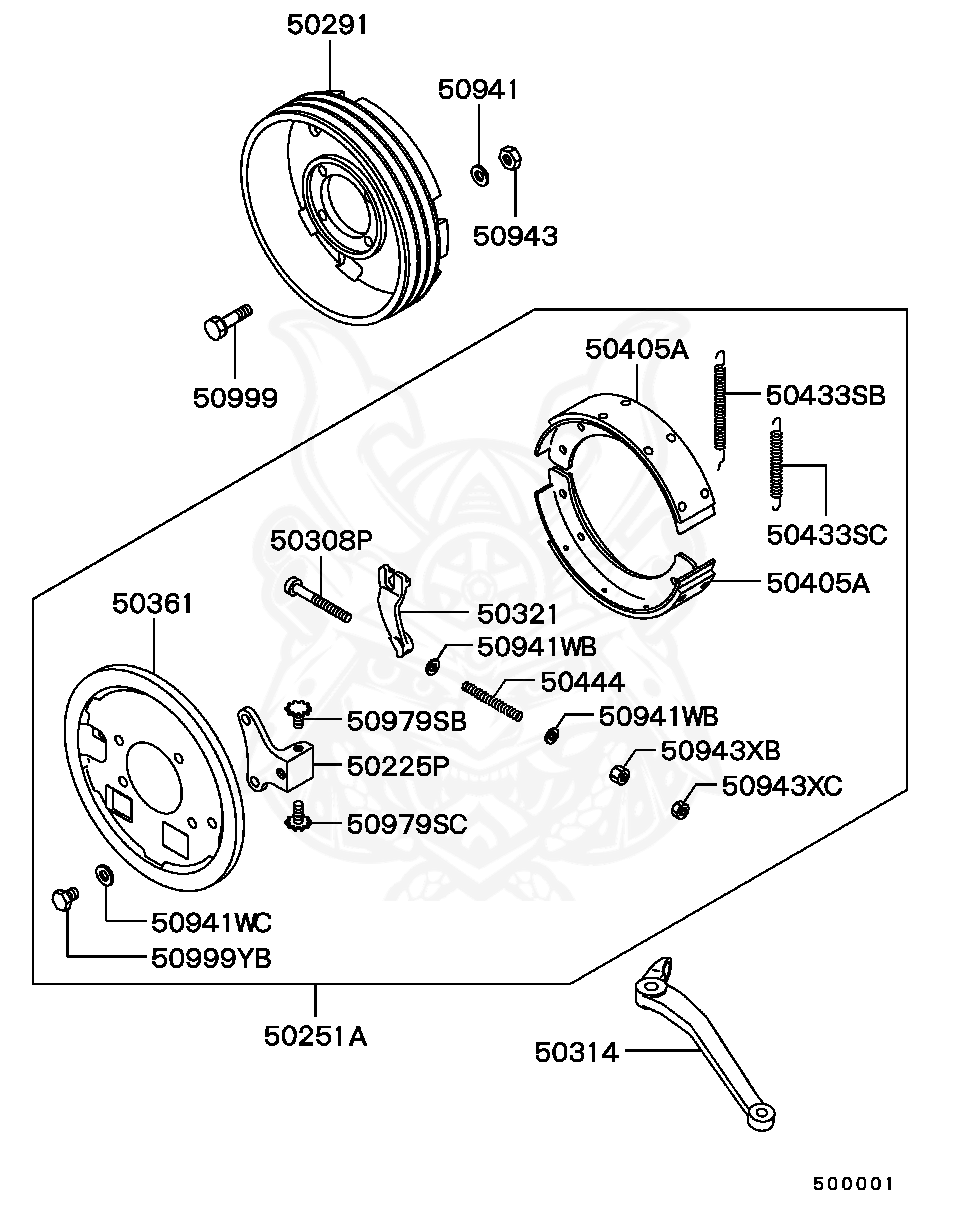 MF430122 - Mitsubishi - Nut, Rr Susp Upr Arm - Nengun Performance