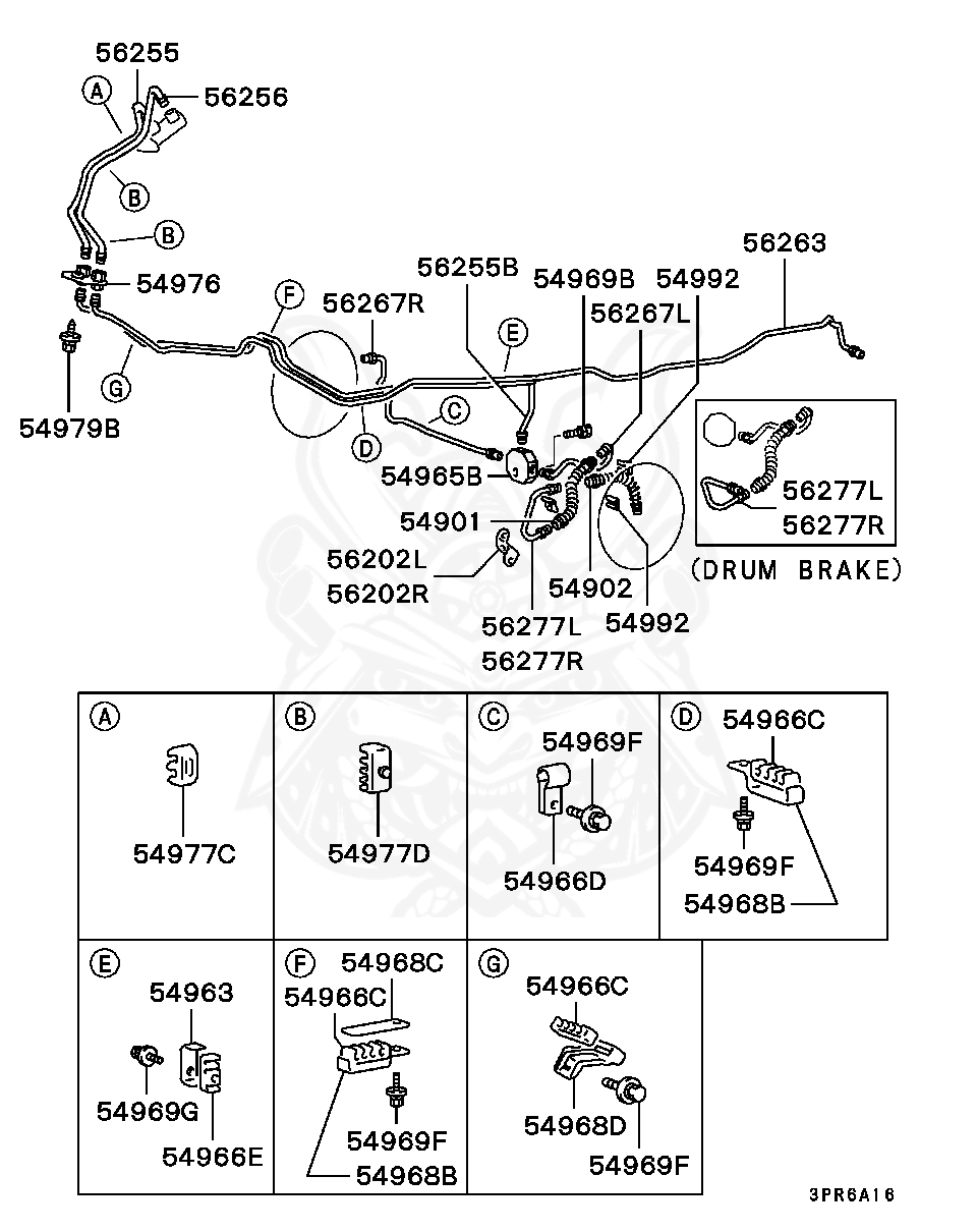 MA431825 - Mitsubishi - Clip, Brake Fluid Line - Nengun Performance