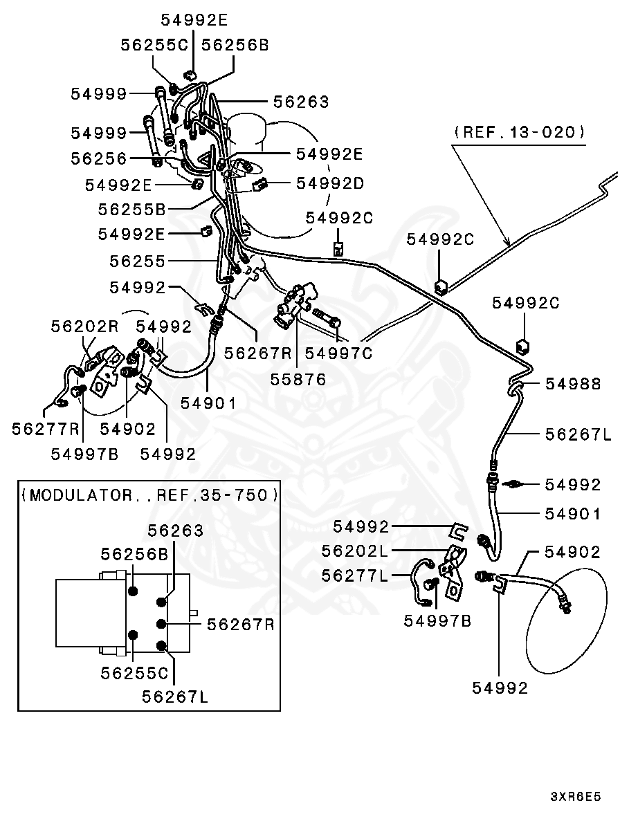 MA431825 - Mitsubishi - Clip, Brake Fluid Line - Nengun Performance