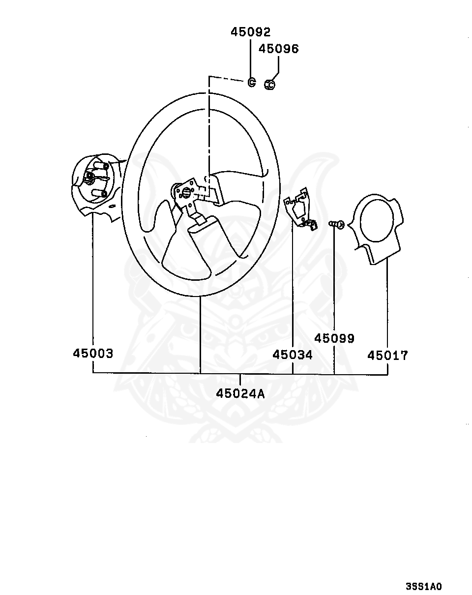MF430007 - Mitsubishi - Nut, Rr Susp Spring - Nengun Performance