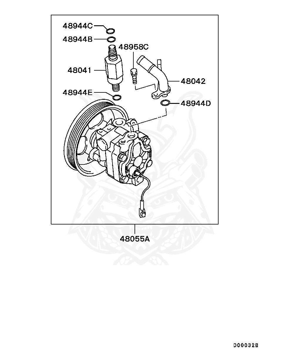 MR554841 - Mitsubishi - Oil Pump Assy, P/S - Nengun Performance