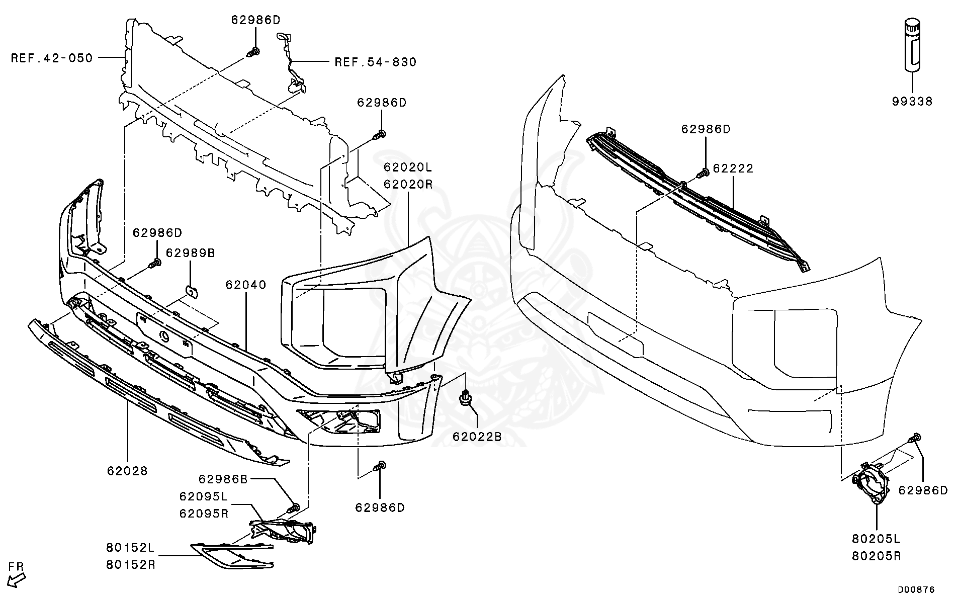 MR200300 - Mitsubishi - Clip, Fr Bumper - Nengun Performance