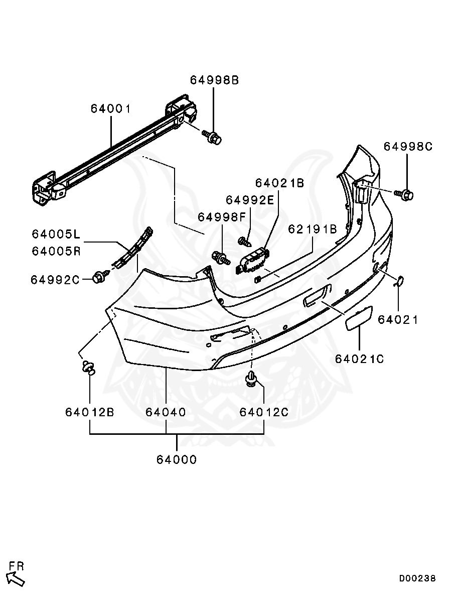 MS240122 - Mitsubishi - Bolt, Mirror Front Under - Nengun Performance
