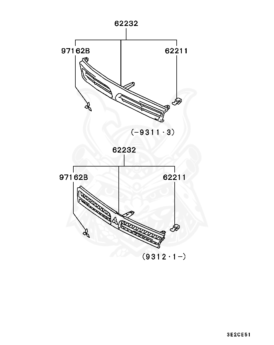 MB153825 - Mitsubishi - Clip, Radiator Grille - Nengun Performance