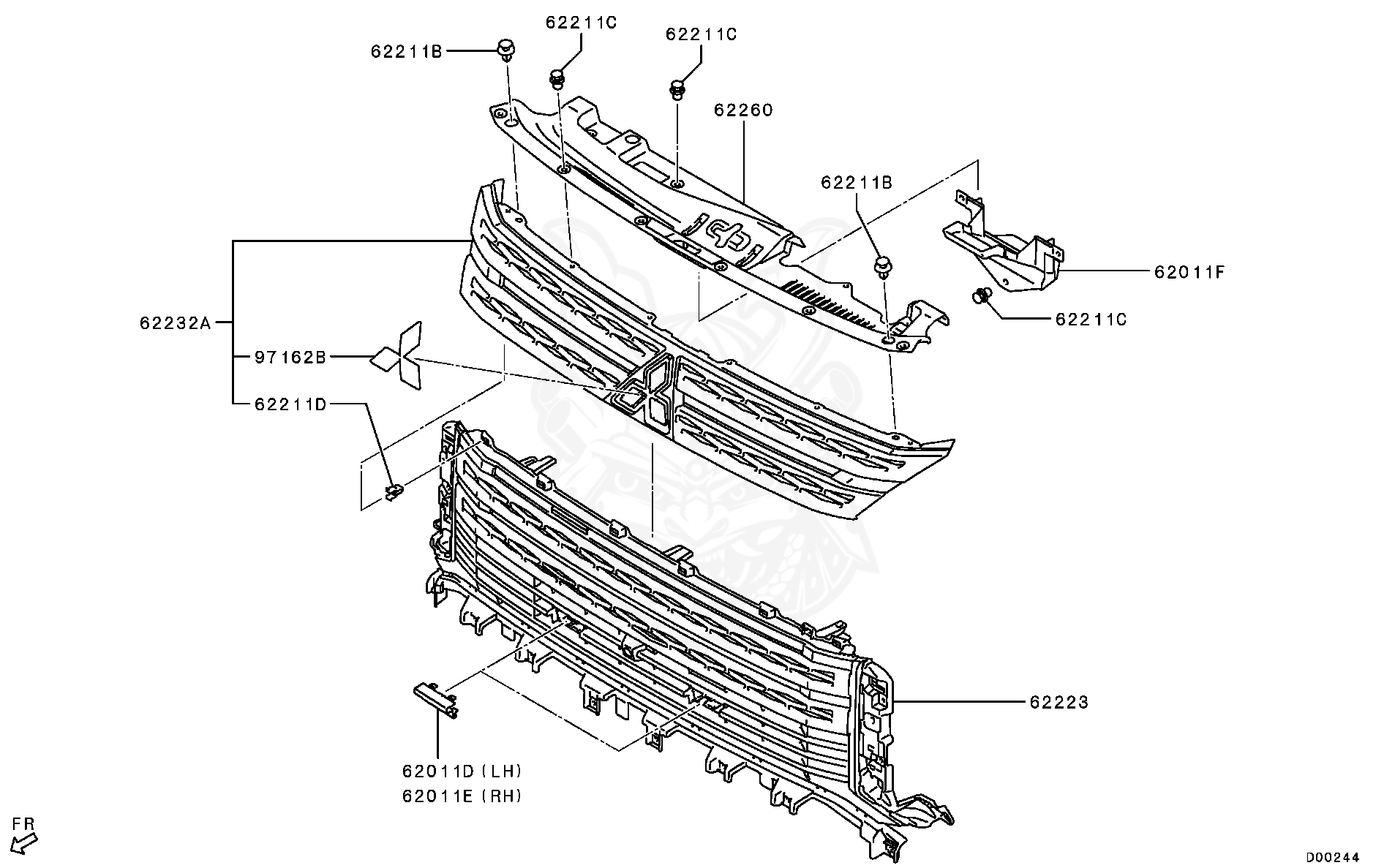 MR288150 - Mitsubishi - Clip, Splash Shield - Nengun Performance