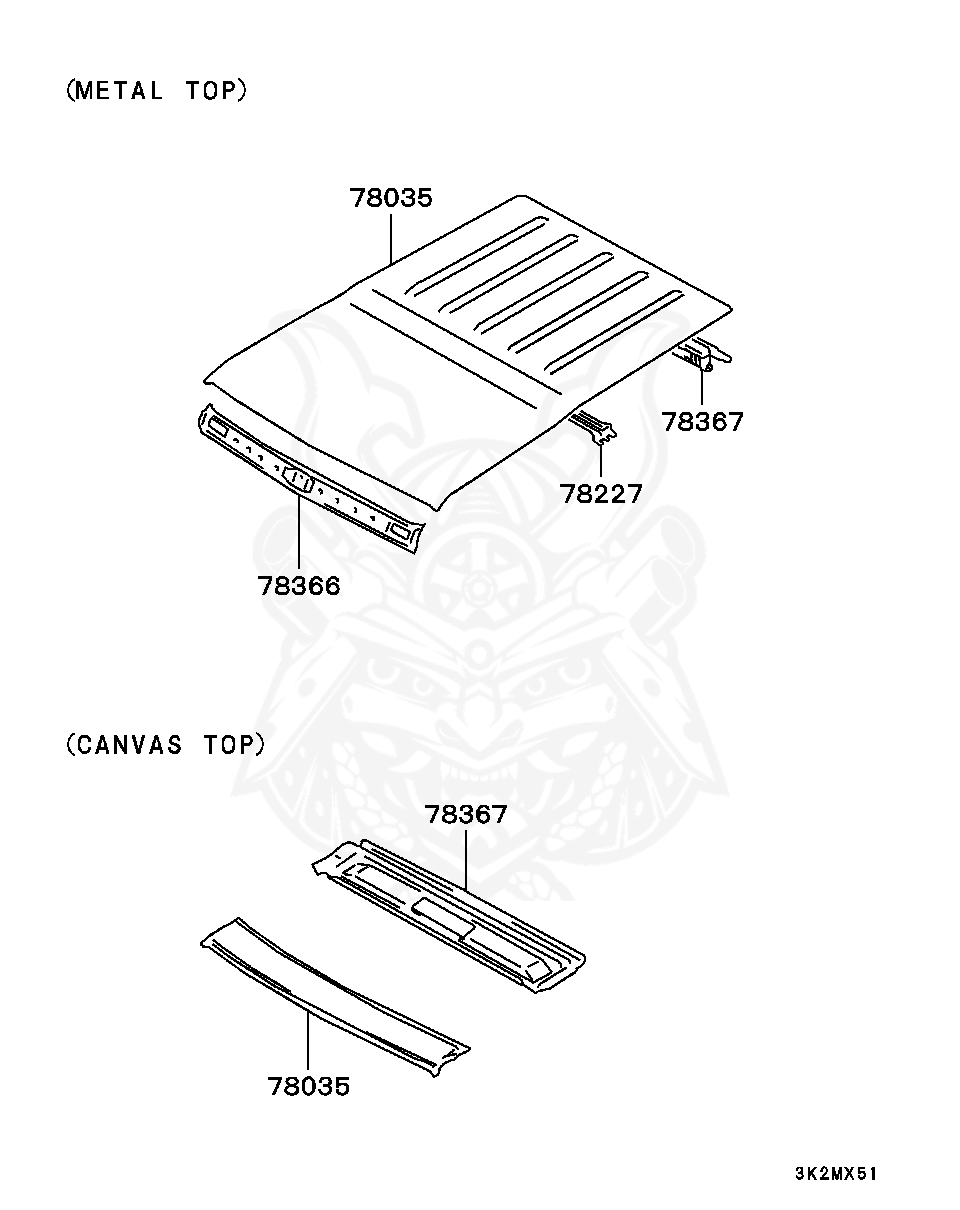 MR376781 - Mitsubishi - Panel, Roof - Nengun Performance