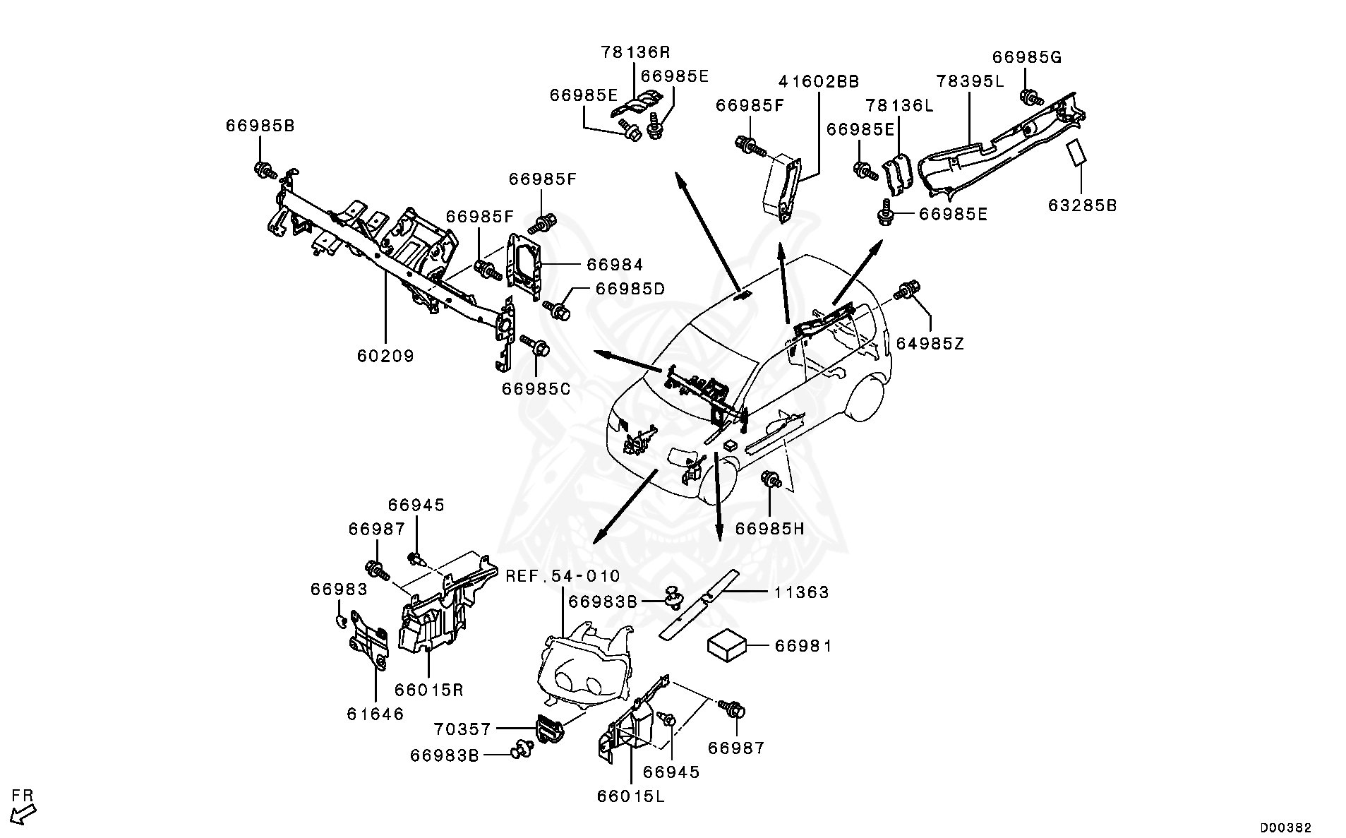 MB253964 - Mitsubishi - Clip, Splash Shield - Nengun Performance