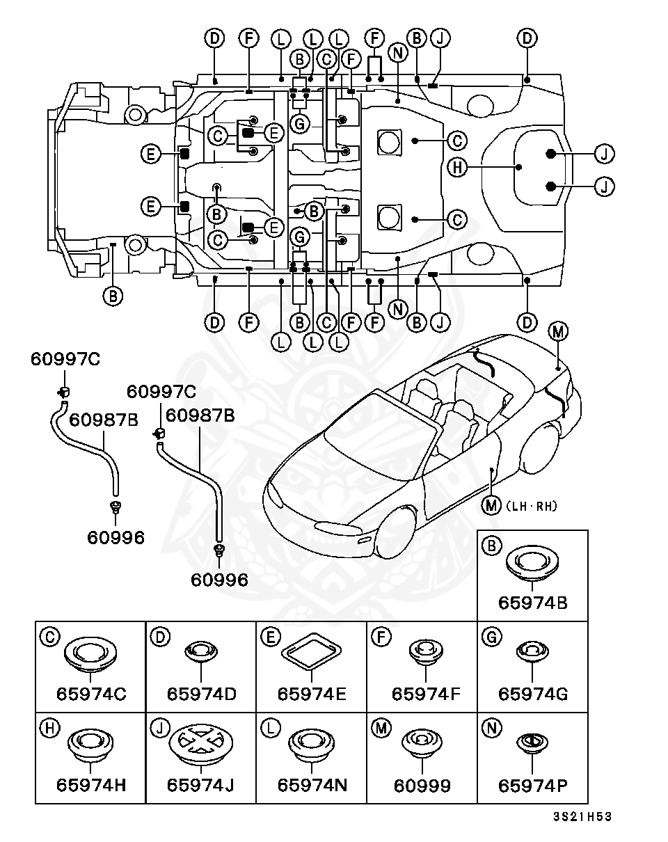MB118900 - Mitsubishi - Plug, Trunk Lid - Nengun Performance