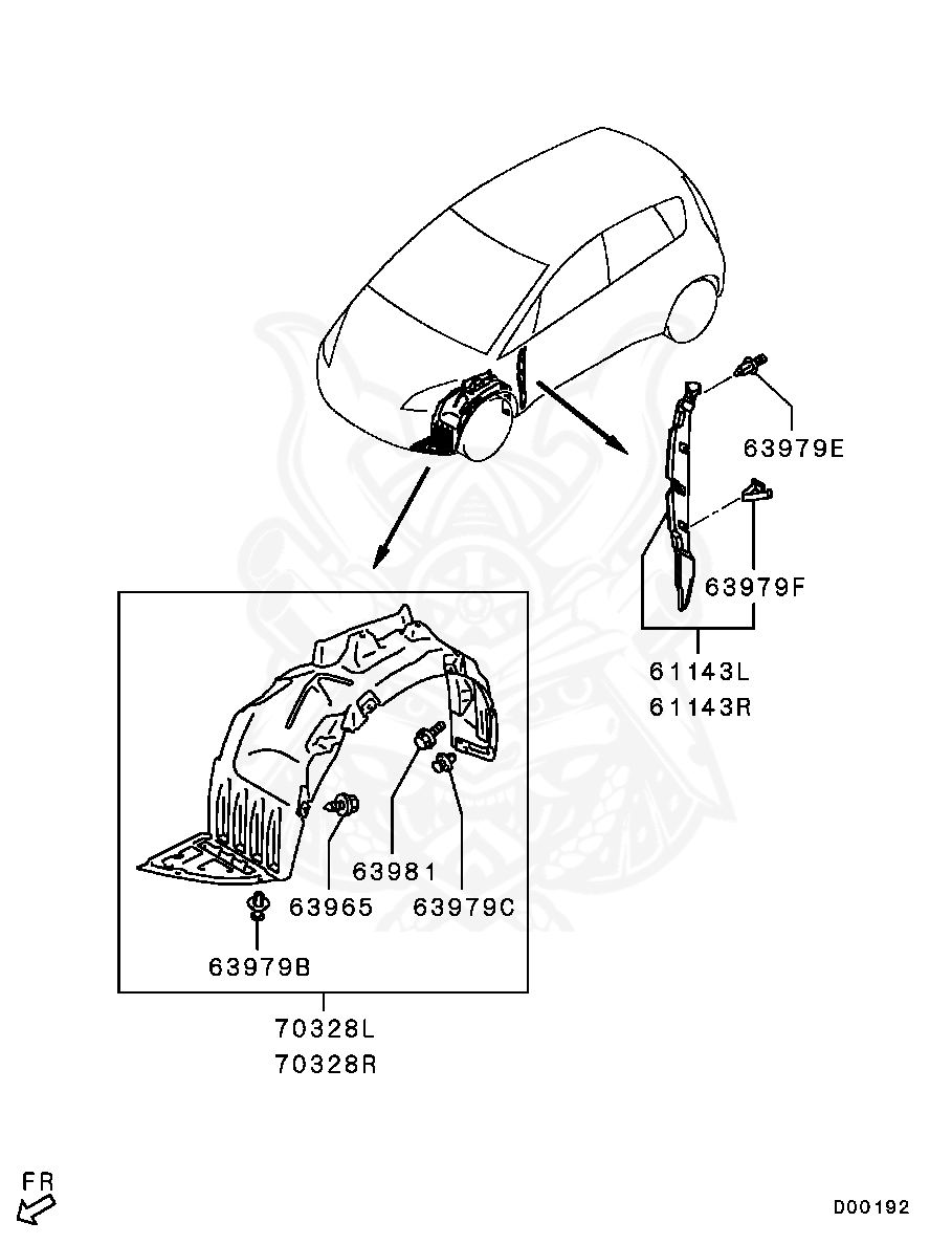 5370A527 - Mitsubishi - Shield Kit, Splash, Fr Lh - Nengun Performance