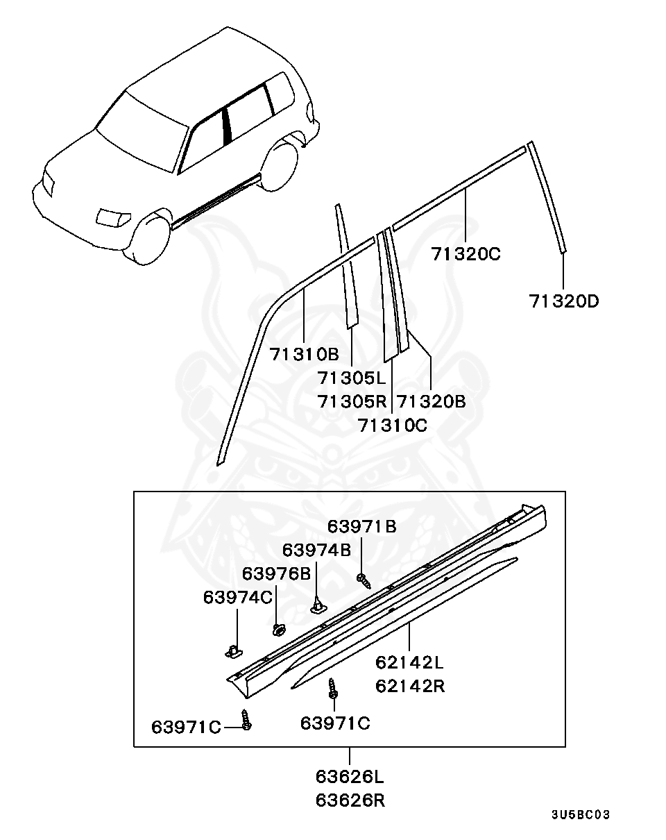 MF453017 - Mitsubishi - Screw, Fog Lamp - Nengun Performance
