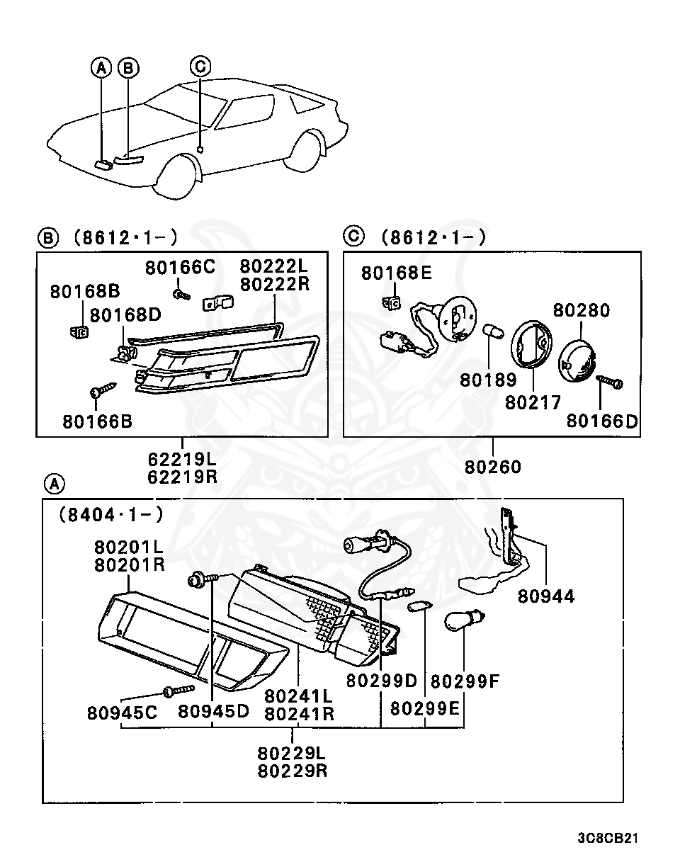 MB083120 - Mitsubishi - Grommet, Radiator Grille - Nengun Performance