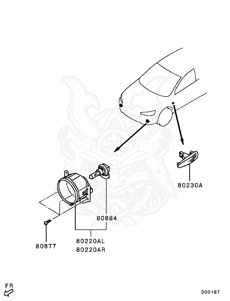 MF453031 - Mitsubishi - Screw, Rr Bumper - Nengun Performance