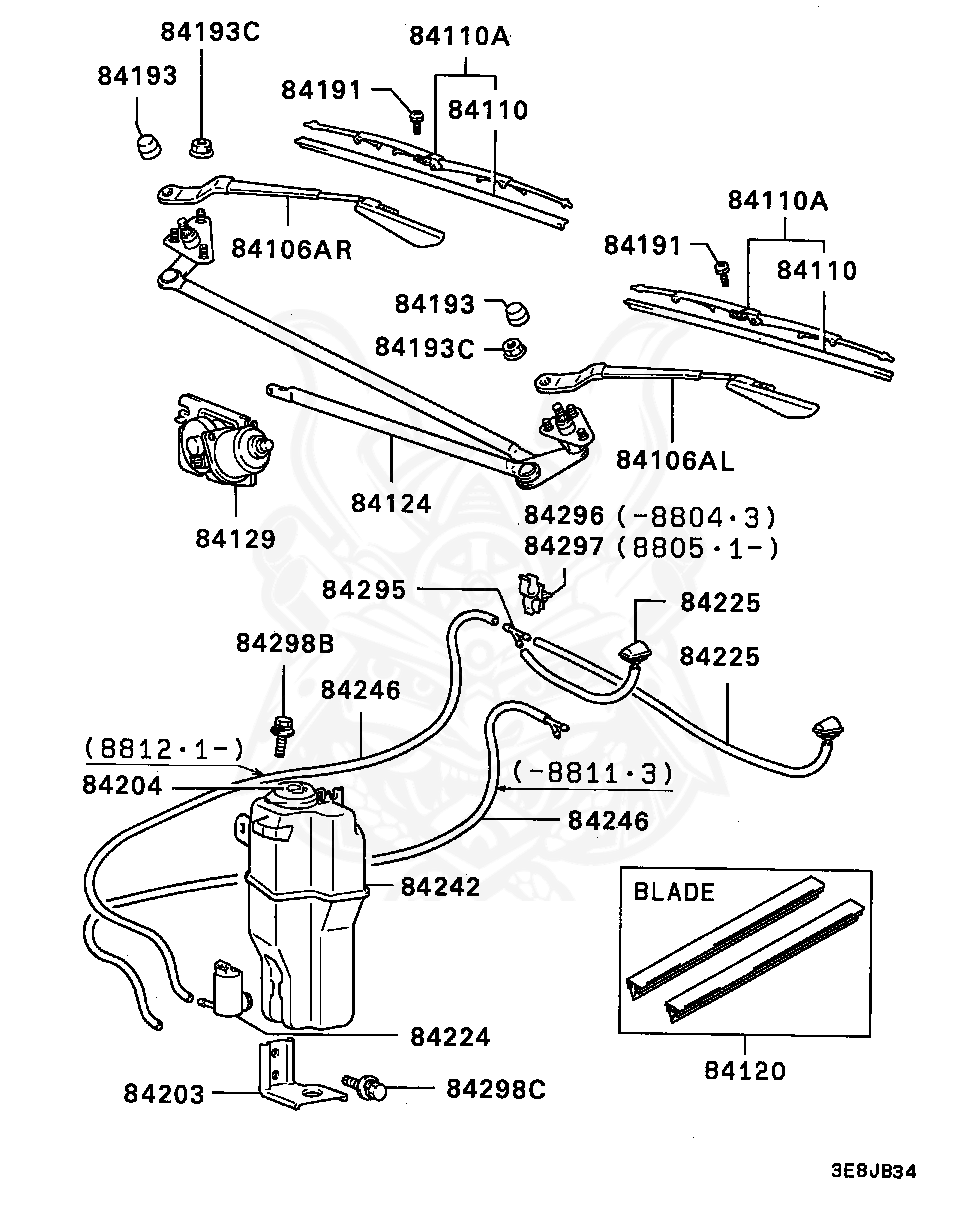 MB286961 - Mitsubishi - Motor, Rr Window Washer - Nengun Performance