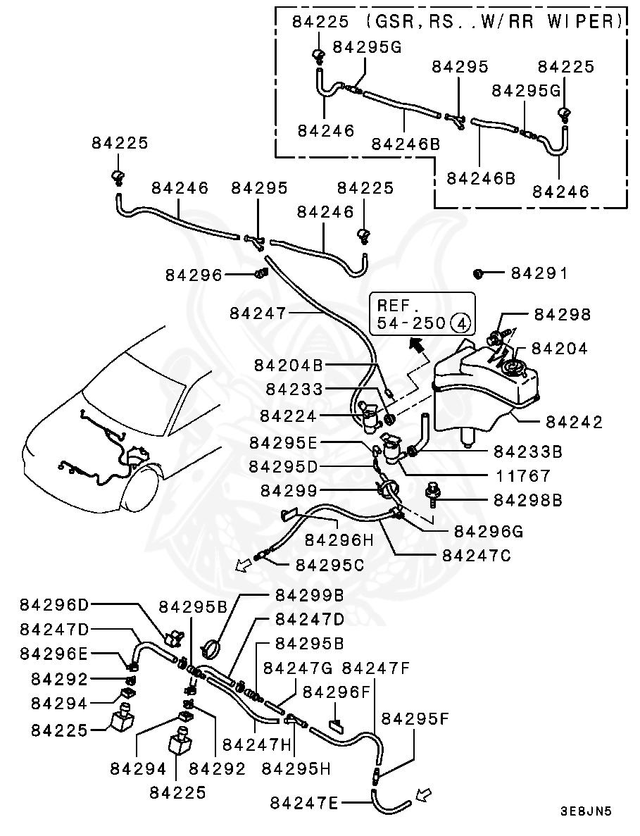 MB286961 - Mitsubishi - Motor, Rr Window Washer - Nengun Performance