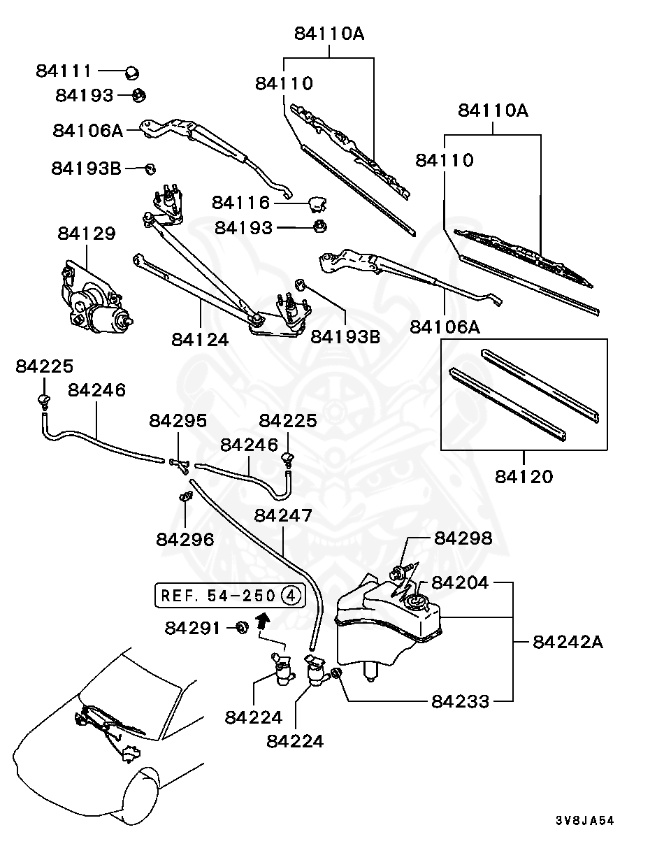MB286961 - Mitsubishi - Motor, Rr Window Washer - Nengun Performance