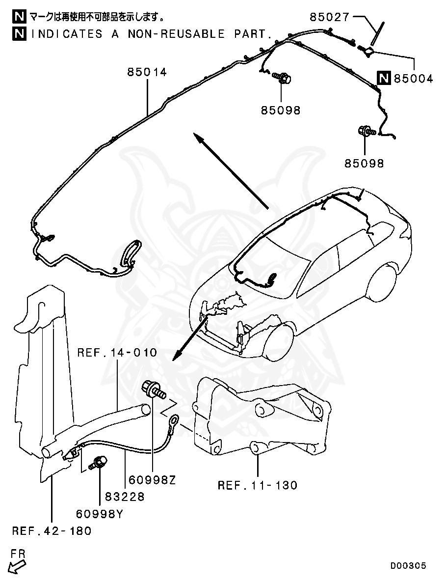 MF915000 - Mitsubishi - Bolt, Battery Wiring - Nengun Performance