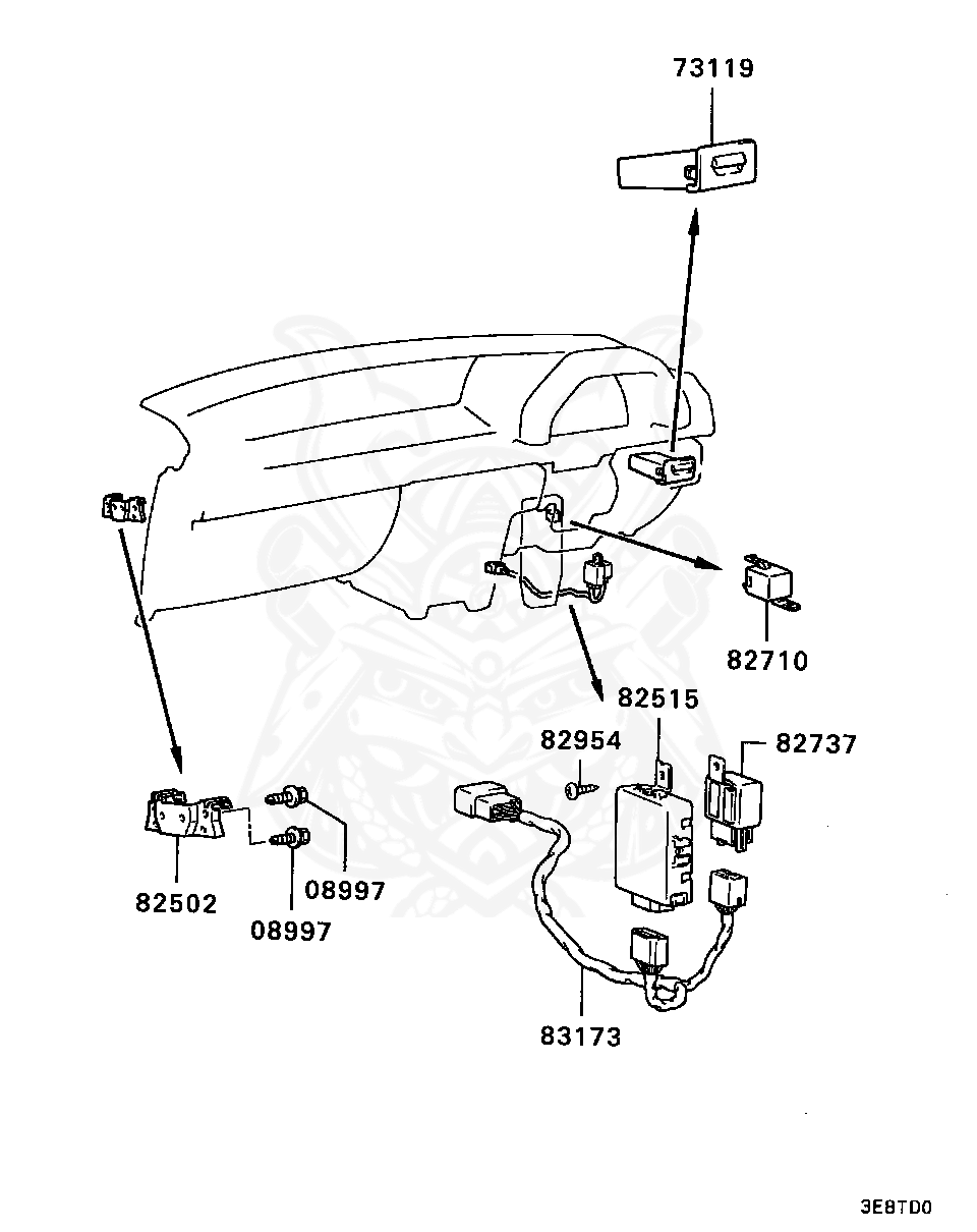 MB627892 - Mitsubishi - Flasher Unit, Hazard & Turn Signal Lamp ...