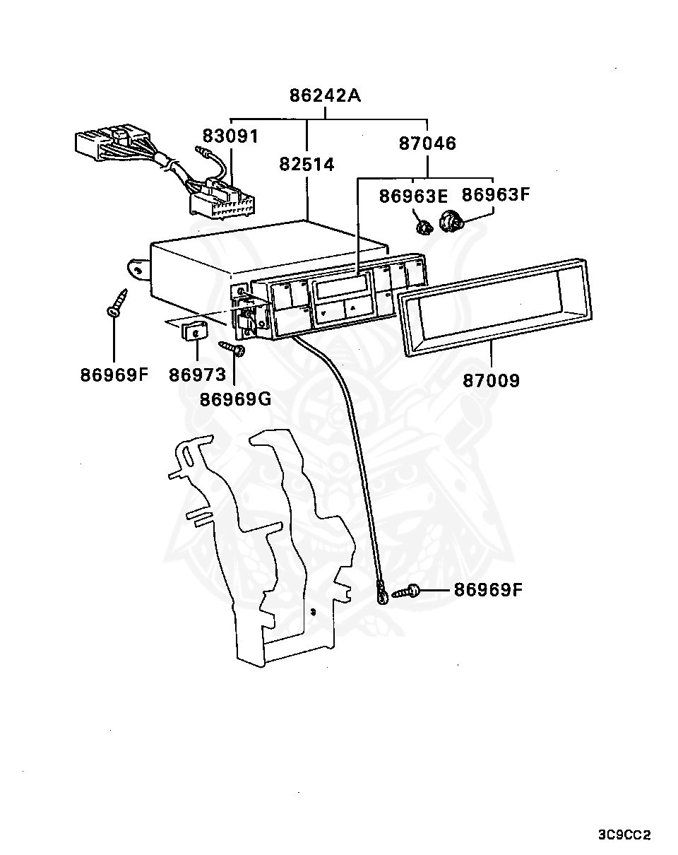 MF453017 - Mitsubishi - Screw, Fog Lamp - Nengun Performance