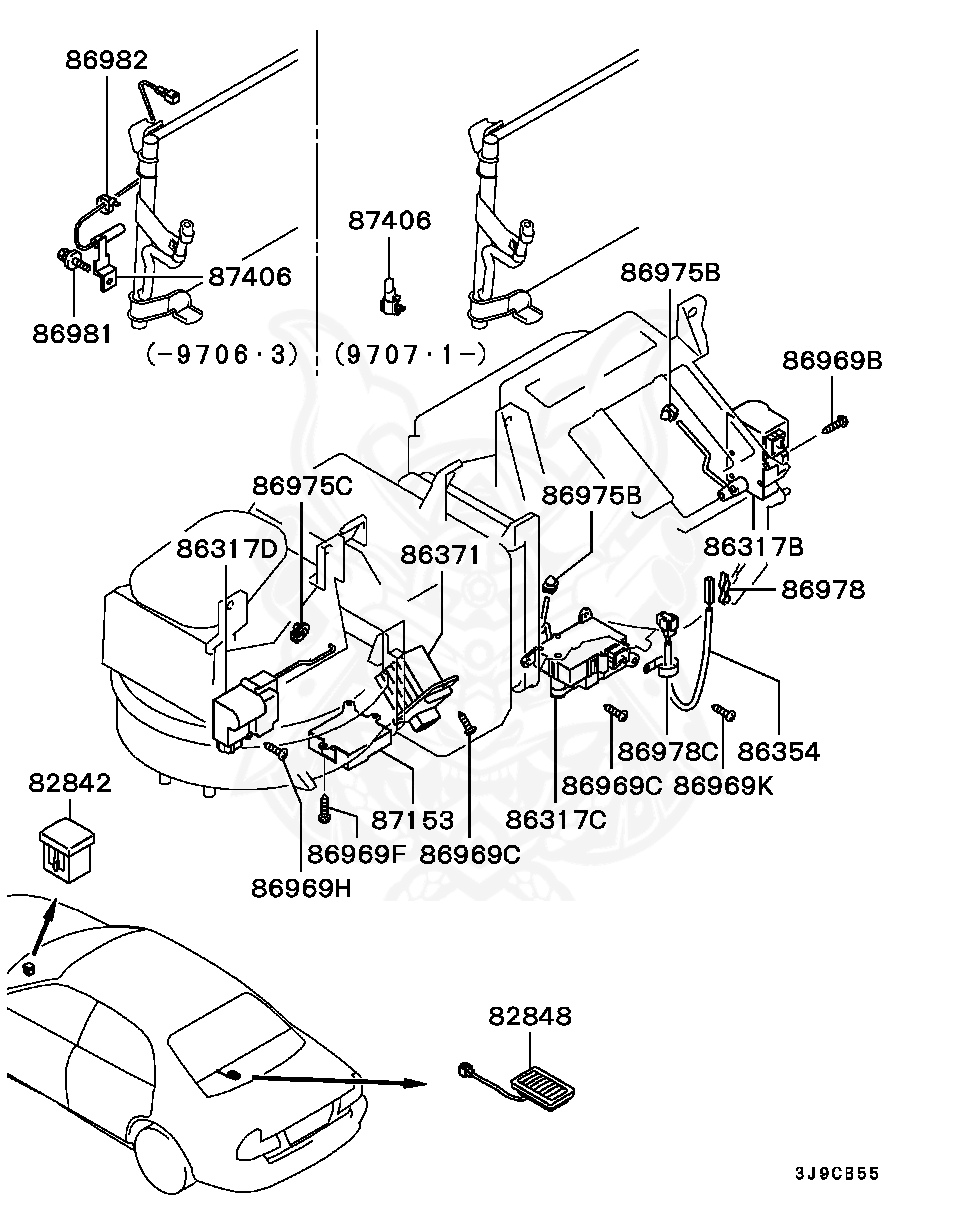 MR283903 - Mitsubishi - Sensor, A / C Condenser Temperature - Nengun ...