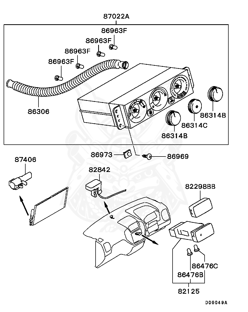 MR283903 - Mitsubishi - Sensor, A / C Condenser Temperature - Nengun ...