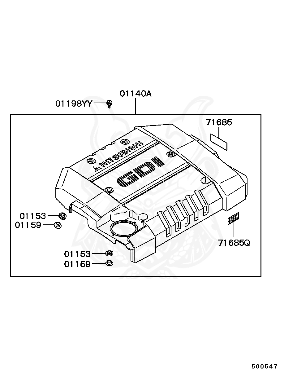 MD318212 - Mitsubishi - Bolt, Rocker Cover - Nengun Performance