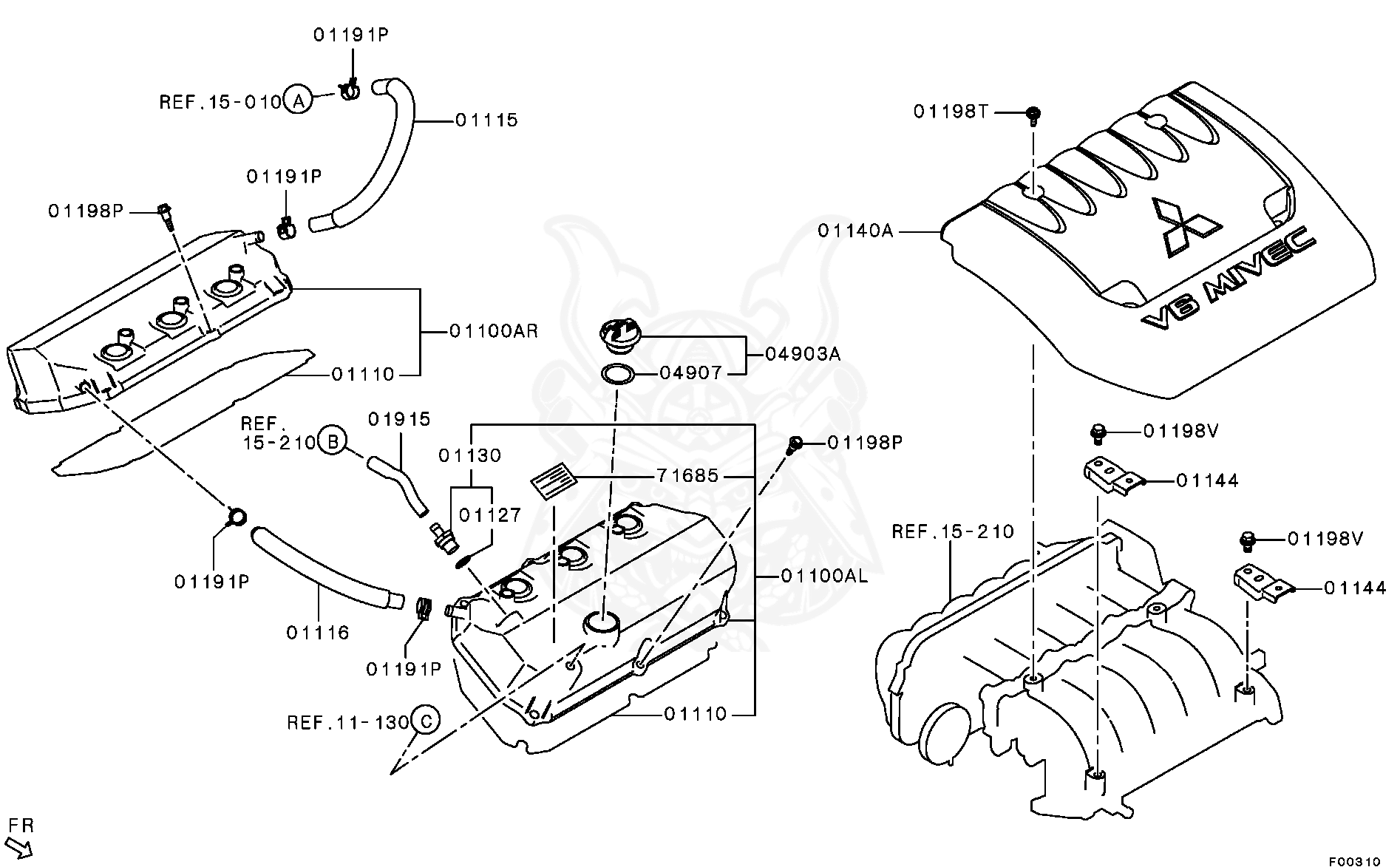 1035A422 - Mitsubishi - Valve, Pcv - Nengun Performance