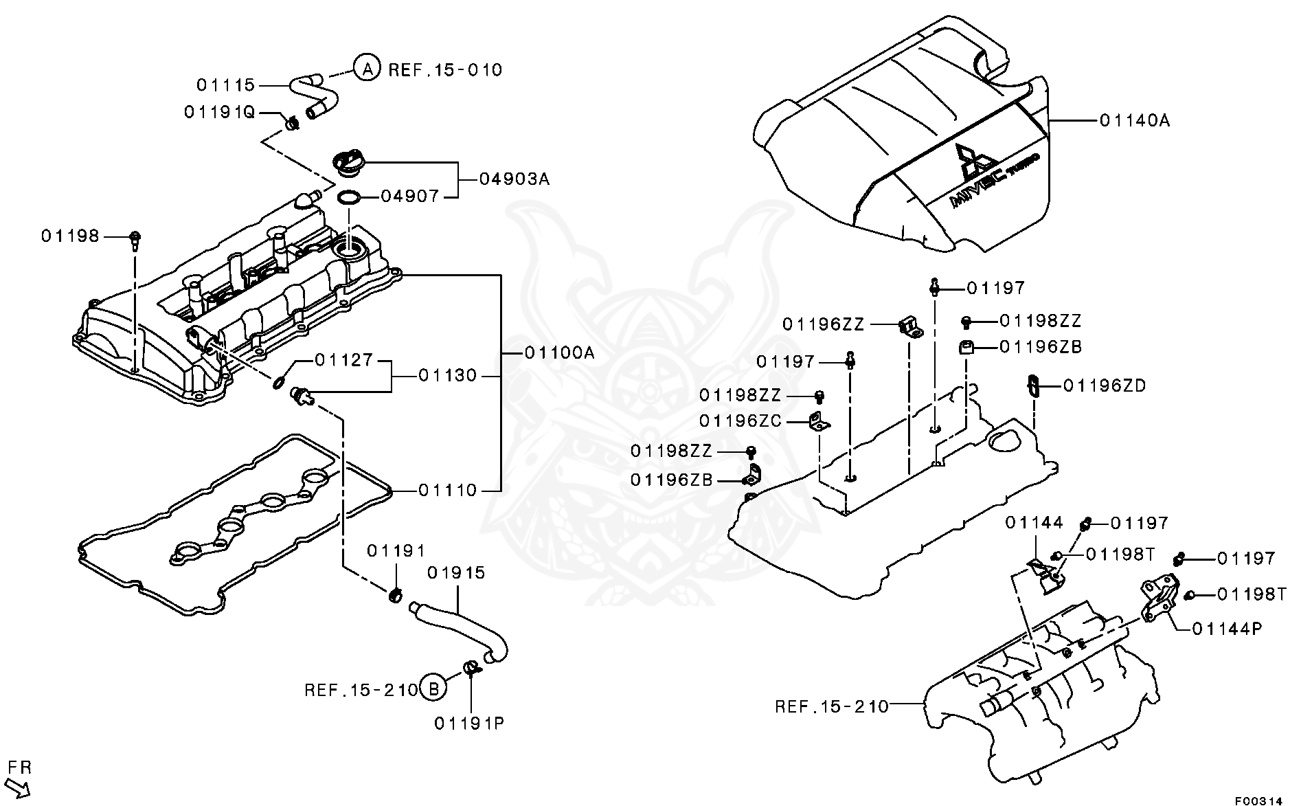 1035A583 - Mitsubishi - Gasket, Rocker Cover - Nengun Performance